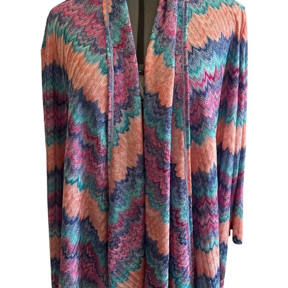 Ruby Rd. | Sweaters | Ruby Rd Batik Chic Open Front Cardigan Xl Chevron ...